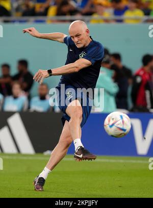 Brazil goalkeeping coach Claudio Taffarel before the FIFA World Cup ...
