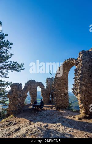 Scheiblingkirchen-Thernberg: artificial ruine Türkensturz, river Pitten ...