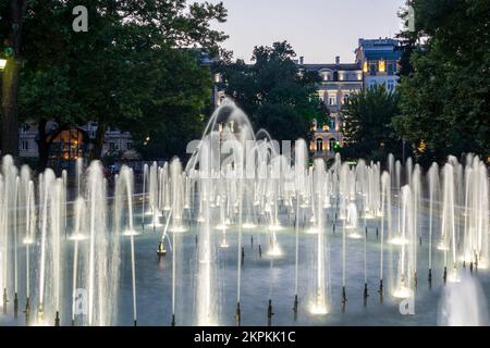 SOFIA, BULGARIA - JULY 30, 2021: Amazing Sunset panoramic view of ...