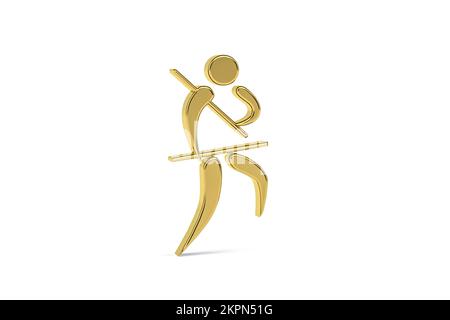 Golden 3d Arnis icon - Filipino martial art - isolated on white ...