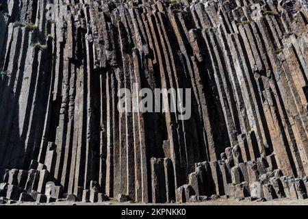 columnar jointed basalt formation, shot in bright fall light at Pico ...