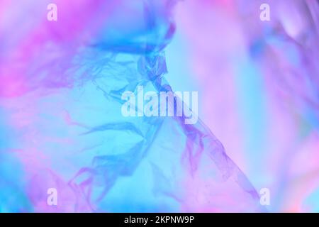 Transparent holographic wrinkled polyethylene background. Holographic ...