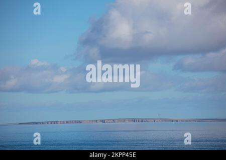 A waymarked path around the Deerness Peninsula on Orkney Stock Photo ...