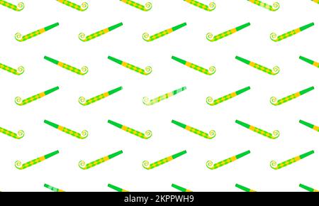 Cartoon party blowers. Tube horn, blowing noisemaker for birthday ...