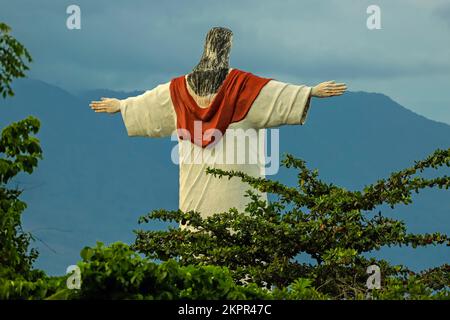 Large statue of Jesus Christ at Taman Balirangeng on SE coast of the ...