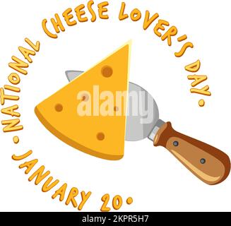 National Cheese Lovers Day logo banner illustration Stock Vector Image ...