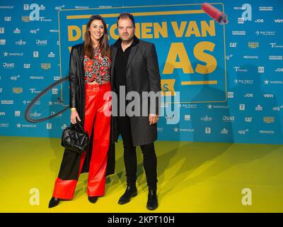 former cyclist Niels Albert and Valeska pictured during the premiere of ...