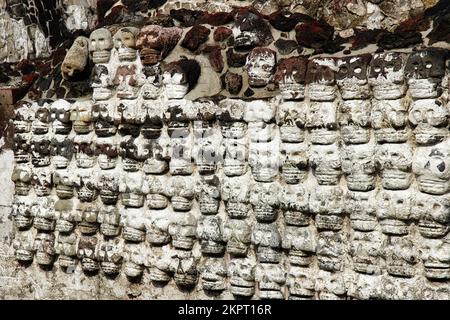 Fragment of Greater Temple (Templo Mayor). Skull Rack. Detail of ...