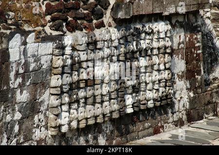 Fragment of Greater Temple (Templo Mayor). Skull Rack. Detail of ...