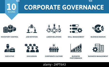 Corporate Governance icon. Monochrome simple Stock Market icon for ...