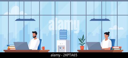 Daily routine life of a an corporate man character. Working hours ...