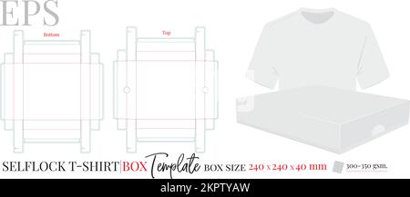 Self locking Box Template, Vector with die cut, laser cut layers. Self ...