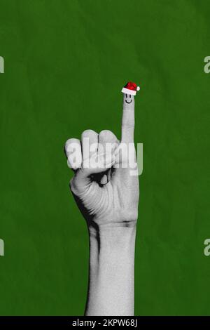 Creative photo 3d collage postcard poster greeting card of cartoon ...