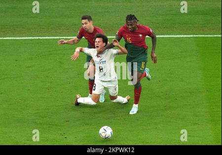 from left Rafael Leao (Portugal), Ruslanbek Jiyanov Houston, June 23 ...