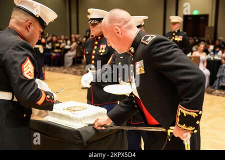 U.S. Marine Corps Col. Sean P. Hoewing, right, commanding officer of ...