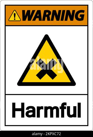 Harmful Warning Sign On White Background Stock Vector Image & Art - Alamy