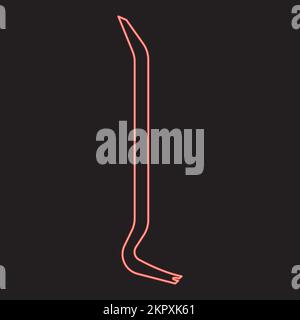 Neon pinch bar red color vector illustration image flat style light ...