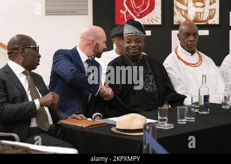Professor Abba Tijani (left) General Director- General of NCMM and ...