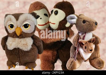 Many Soft plush fluffy toys (teddy bears Stock Photo - Alamy