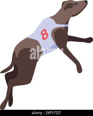 Race greyhound icon isometric vector. Animal pet. Canine racing Stock ...