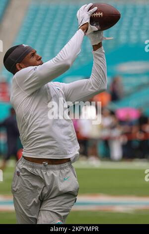 Miami Dolphins wide receiver Cedrick Wilson Jr. (11) spins around ...
