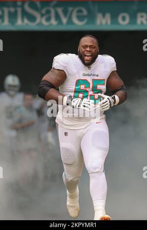 Miami. FL USA; Miami Dolphins guard Austin Jackson (73) takes the field ...