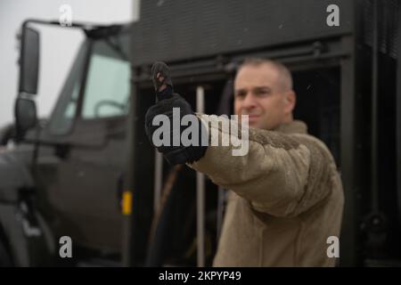 Chief Master Sgt. James Tritle conducts his fini-fuel at Gowen Field ...