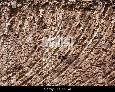 Wall detail, showing materials used. Sticks, wood columns, straw, mud ...