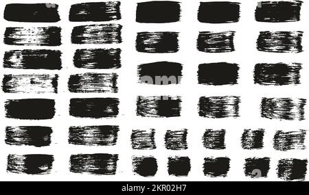 Flat Paint Brush Thick Straight Lines Mix High Detail Abstract Vector ...