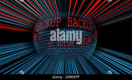Back up binary data sphere concept Stock Photo - Alamy