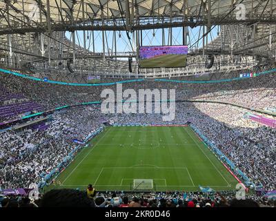 Beautiful view of inside Lusail Stadium. FIFA World cup Qatar 2022 ...