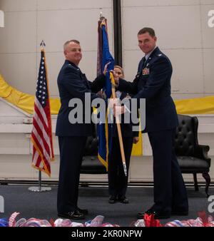 Brig. Gen. Scott Durham, 4th Air Force commander, provides his remarks ...