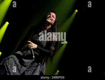Amy Lee, singer of American gothic metal band Evanescence, performs at ...