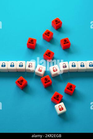 The attackers broke through the line of defense. Hackers hacked into ...