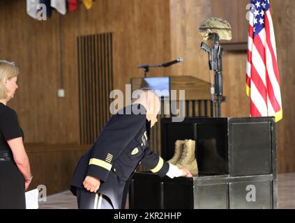 Lt. Gen. Stuart Risch, the Army Judge Advocate General, speaks at the ...