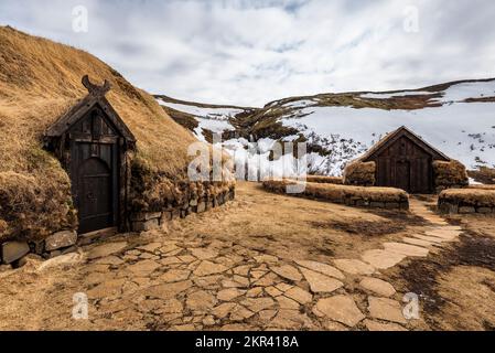 Thjodveldisbaerinn, a reconstructed traditional viking-era farmhouse ...