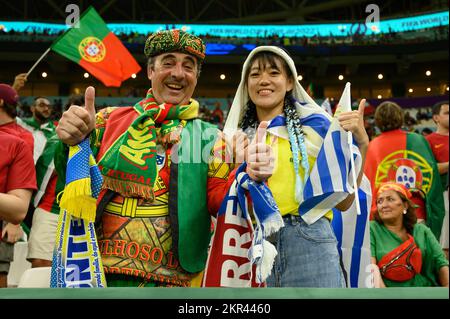 Portuguese fans attend Portugal v Uruguay match of the Fifa World Cup ...