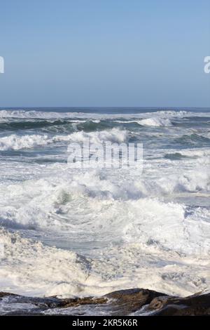 The turbulent surface of the Pacific Ocean during a king tide - an ...