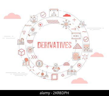 recession concept with icon set template banner and circle round shape ...