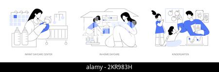 Girl early learning icon outline vector. Preschool learn. Kid learn ...