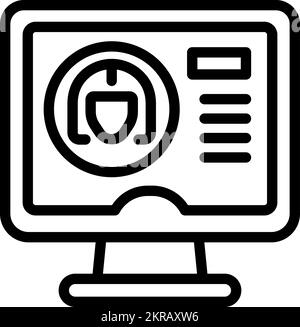 profile deactivated line icon vector illustration Stock Vector Image ...