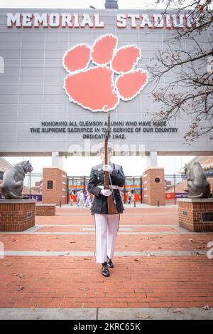 Clemson University Army ROTC cadet Morgan Davis takes the Oath of ...