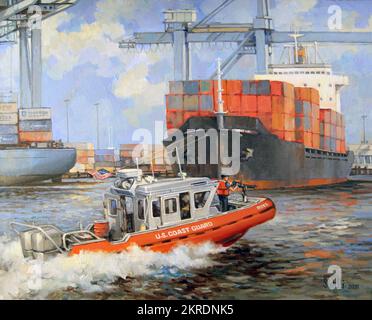 Port Newark-Elizabeth marine terminal viewed from Bayonne, NJ across ...