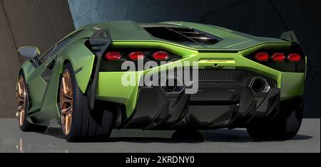 Sian FKP 37 is the first super sports car powered by a V12 engine and ...