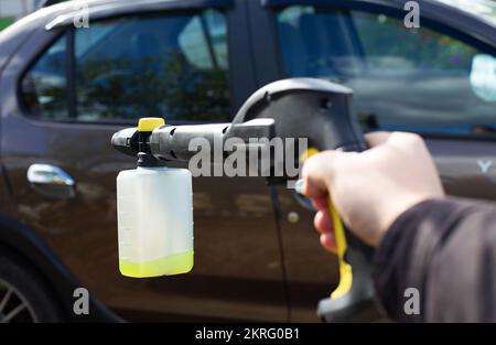 Nozzle foam generator for a sink of a high pressure. car chemicals ...