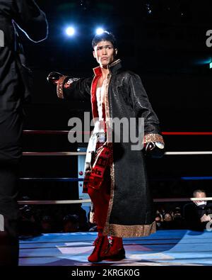 Tokyo, Japan. 17th Nov, 2022. Shu Utsuki won the Japanese light weight ...