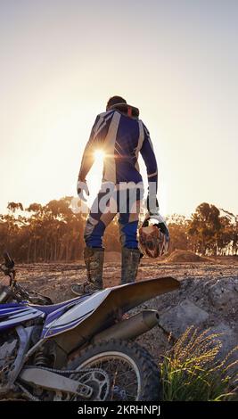 Man riding motorbike on motocross track Stock Photo - Alamy