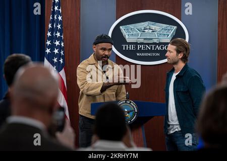 Director J.D. Dillard, Leading Actor Glen Powell, and other select cast ...