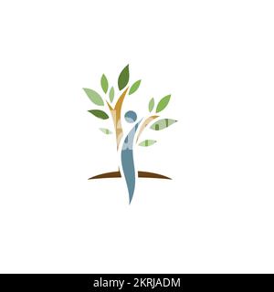 Abstract body silhouette. Caring, wellness logotype Stock Vector Image ...