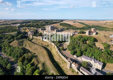 Aerial drone view of fortifications, Garrison Border Town of Elvas and ...